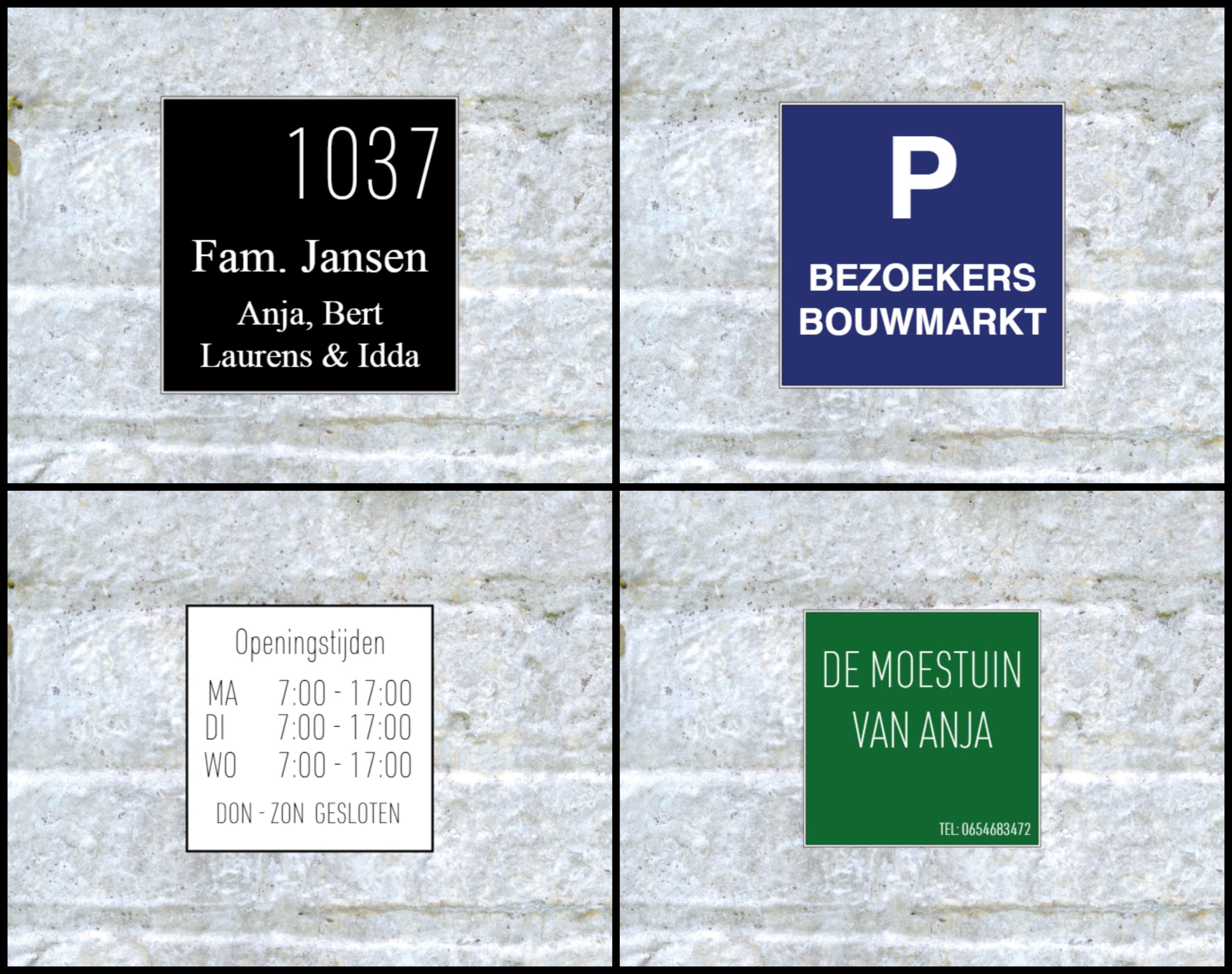Naambordje op maat - Tekstbord, Naambord - Mijnnaamplaat.nl