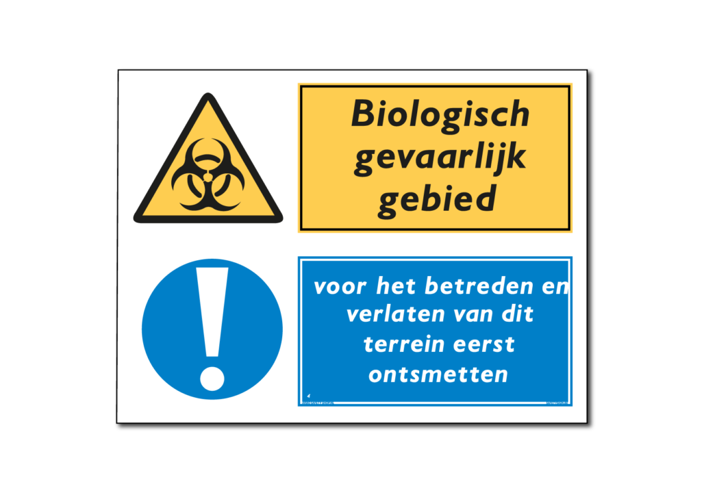 Combinatiebord Biologisch Gevaar-Ontwerp zelf Veiligheids bord ...