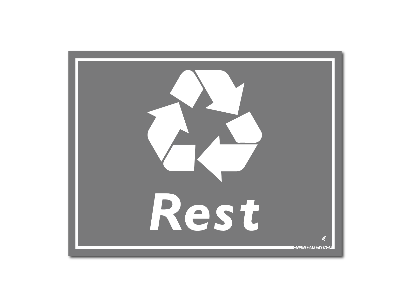 Rest Recycling Bord - Mijnnaamplaat.nl