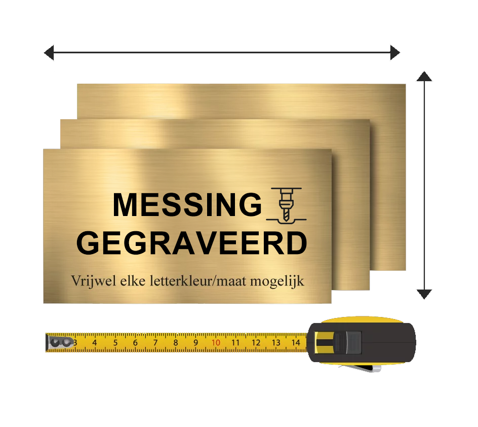 Maatwerk Messing Gegraveerd - Mijnnaamplaat.nl